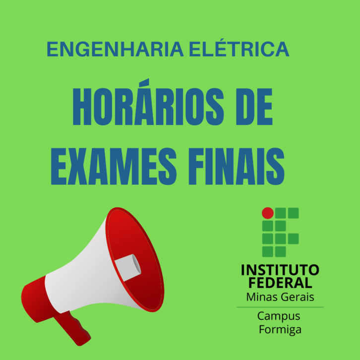 Horários de Exames Finais Engenharia Elétrica 2022-2 - IFMG - Campus ... Horários de Exames Finais Engenharia Elétrica 2022-2 - IFMG - Campus ...